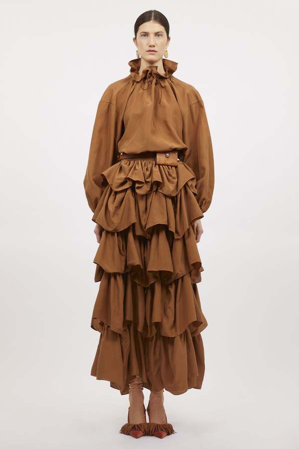 Ulla Johnson Kamara Blouse - Chestnut | Garmentory