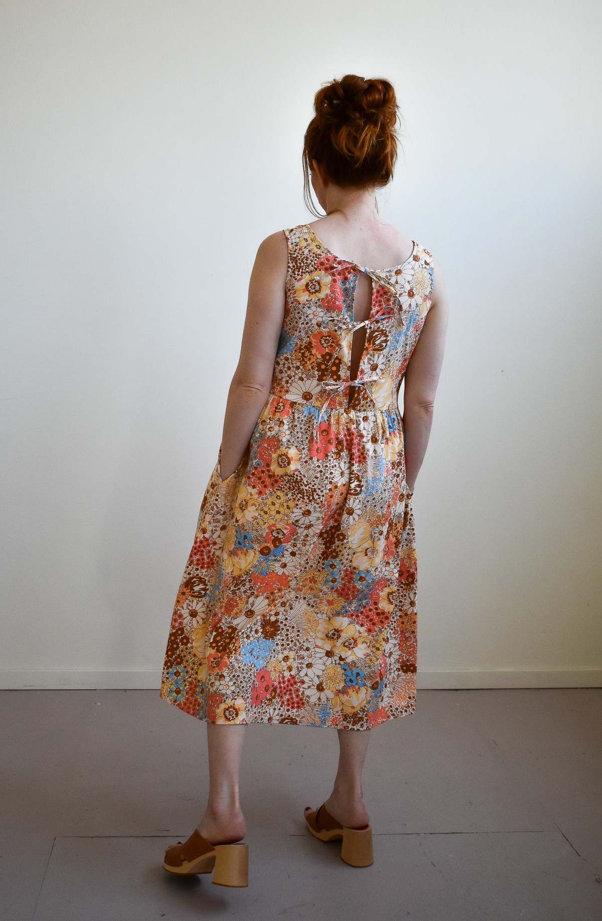Altar Houseline Gwendolyn Dress - 70s Saffron Floral | Garmentory