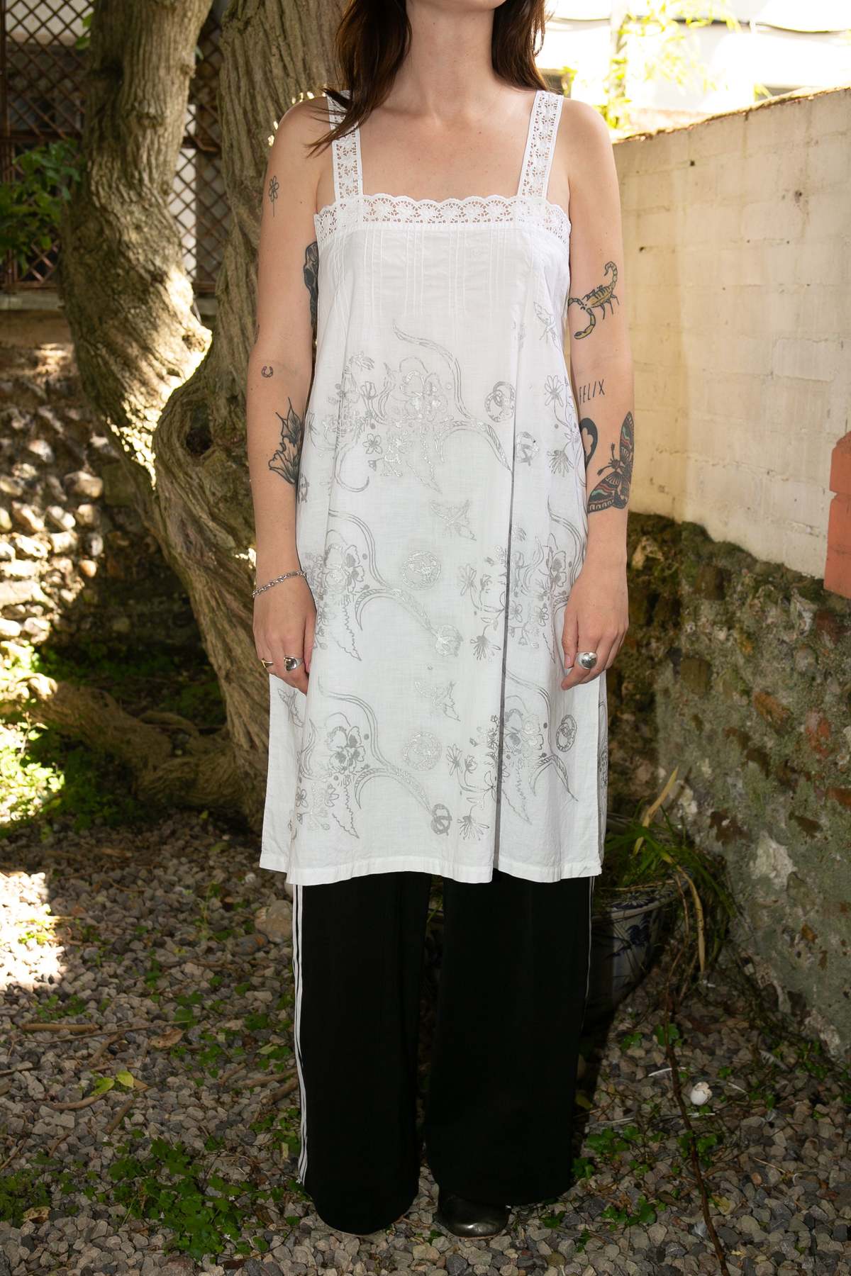 Wolf Gypsy Vintage Hand Screened Antique Gown | Garmentory