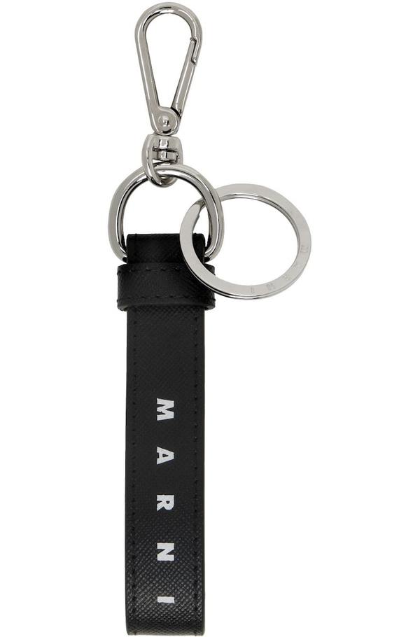 Marni Black Logo Keychain | Garmentory