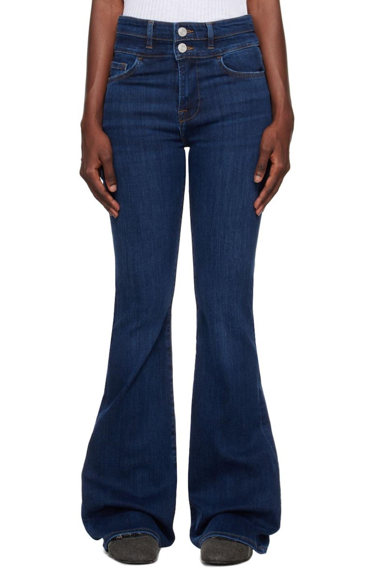 FRAME Blue Double Jeans | Garmentory