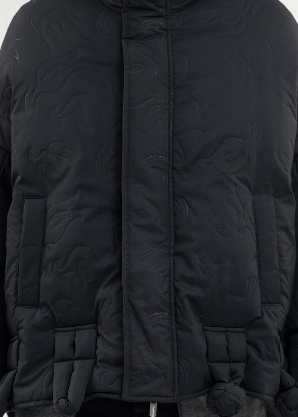 Feng Chen Wang Quilted Phoenix Upside Down Jacket - Black | Garmentory