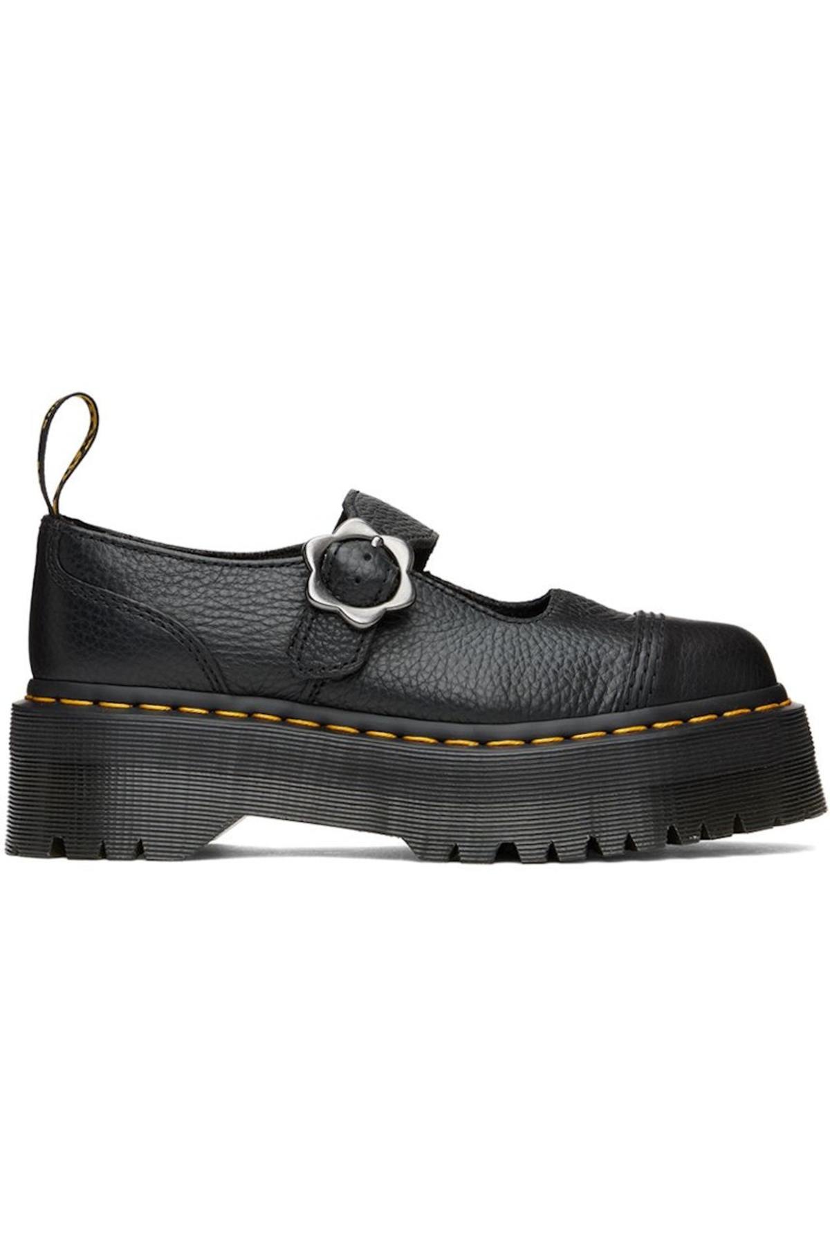 Dr. Martens Black Addina Flower Mary Jane Oxfords | Garmentory