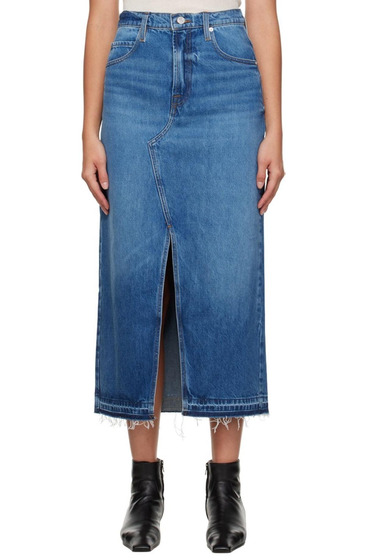 FRAME Blue Midaxi Midi Skirt | Garmentory