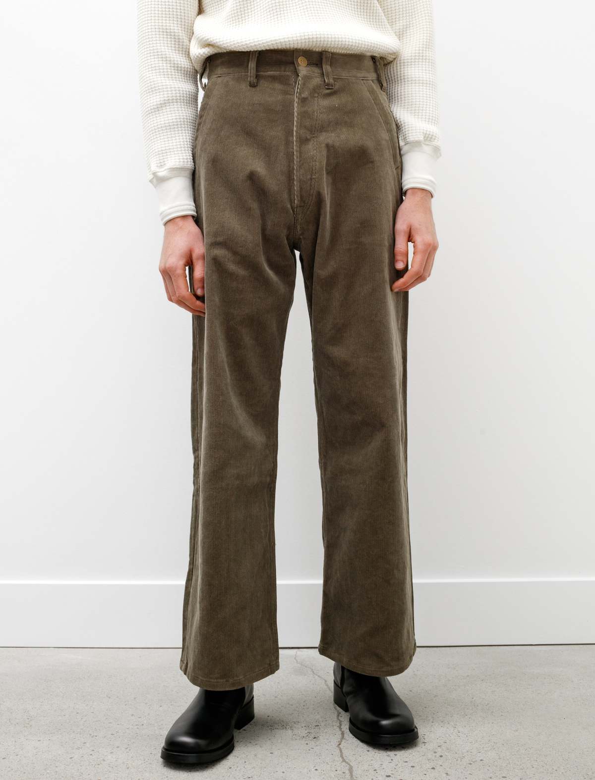 Taiga Takahashi Mens Engineer Trousers - Khaki/Beige | Garmentory
