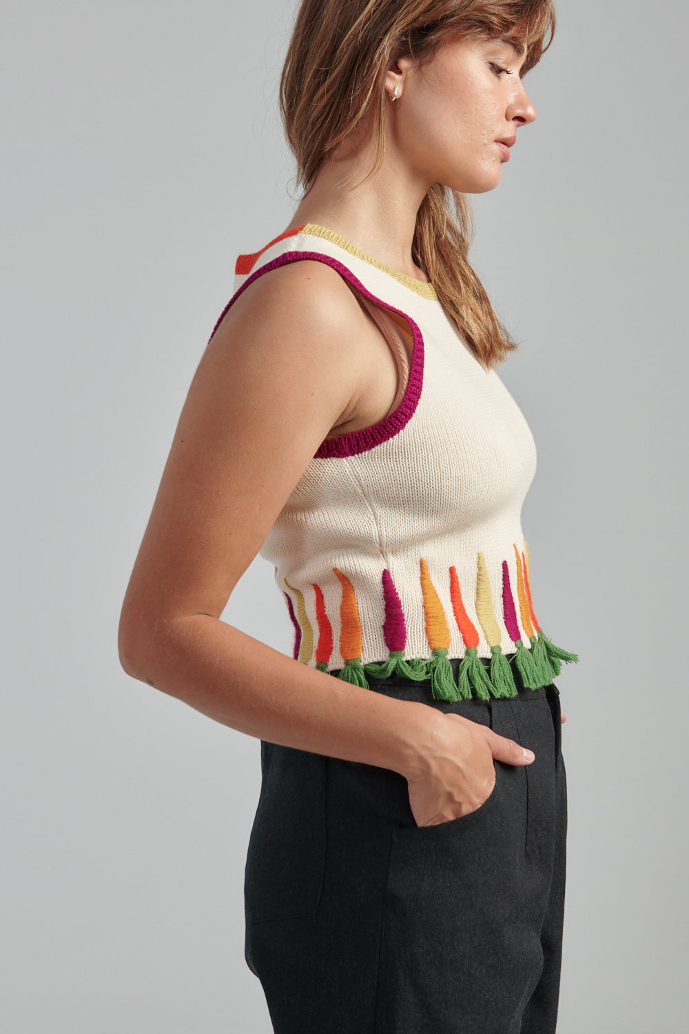 Rachel Antonoff Peter Shell Sweater - Rainbow Carrot | Garmentory
