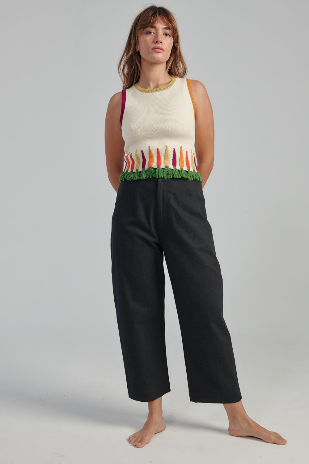 Rachel Antonoff Peter Shell Sweater - Rainbow Carrot | Garmentory