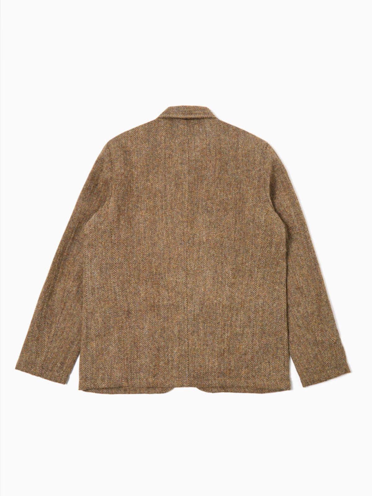 Universal Works Harris Tweed Bakers Jacket - Brown Herringbone | Garmentory