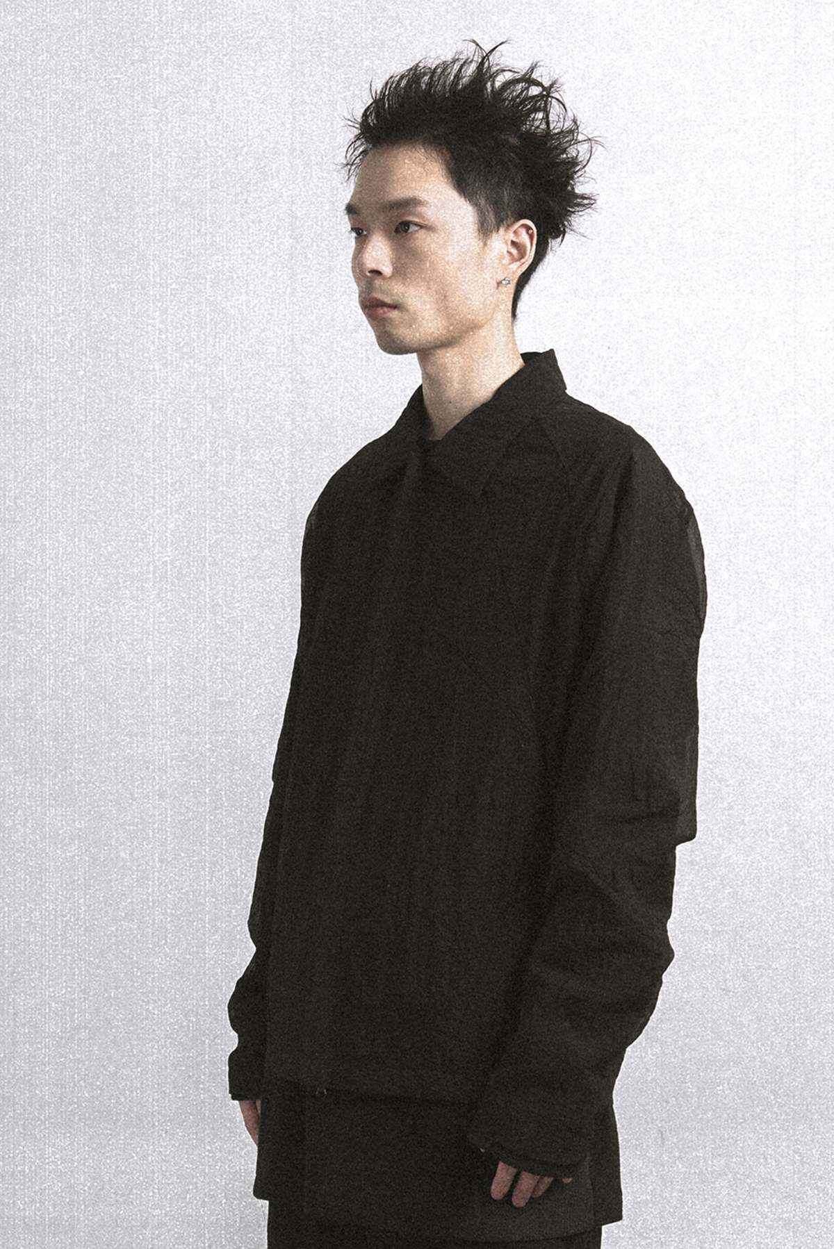 Attempt Cocoon Shape Translucent Jacket - Black | Garmentory