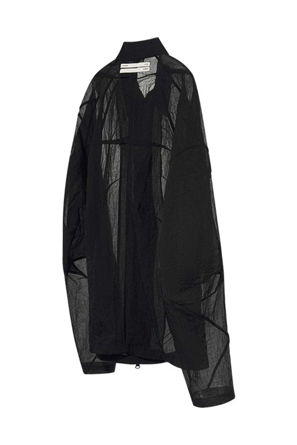 Attempt Cocoon Shape Translucent Jacket - Black | Garmentory