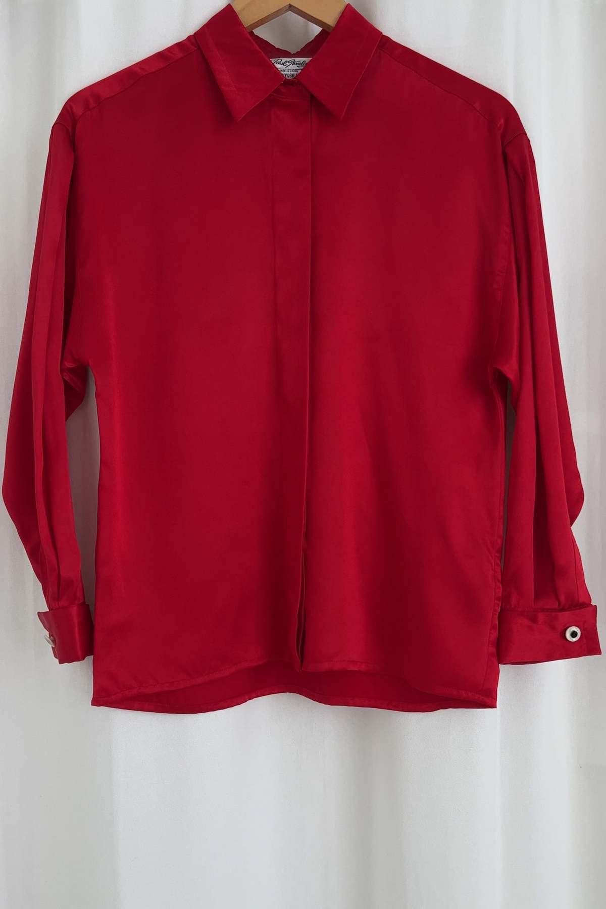 Vintage Silk Long Sleeve Blouse - Rouge | Garmentory