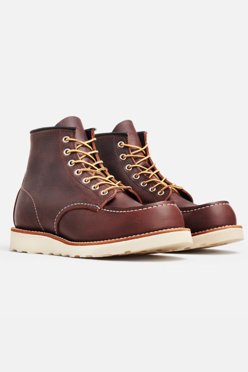 Red Wing Shoes Classic Moc in Briar Oil-Slick Leather boots - brown | Garmentory