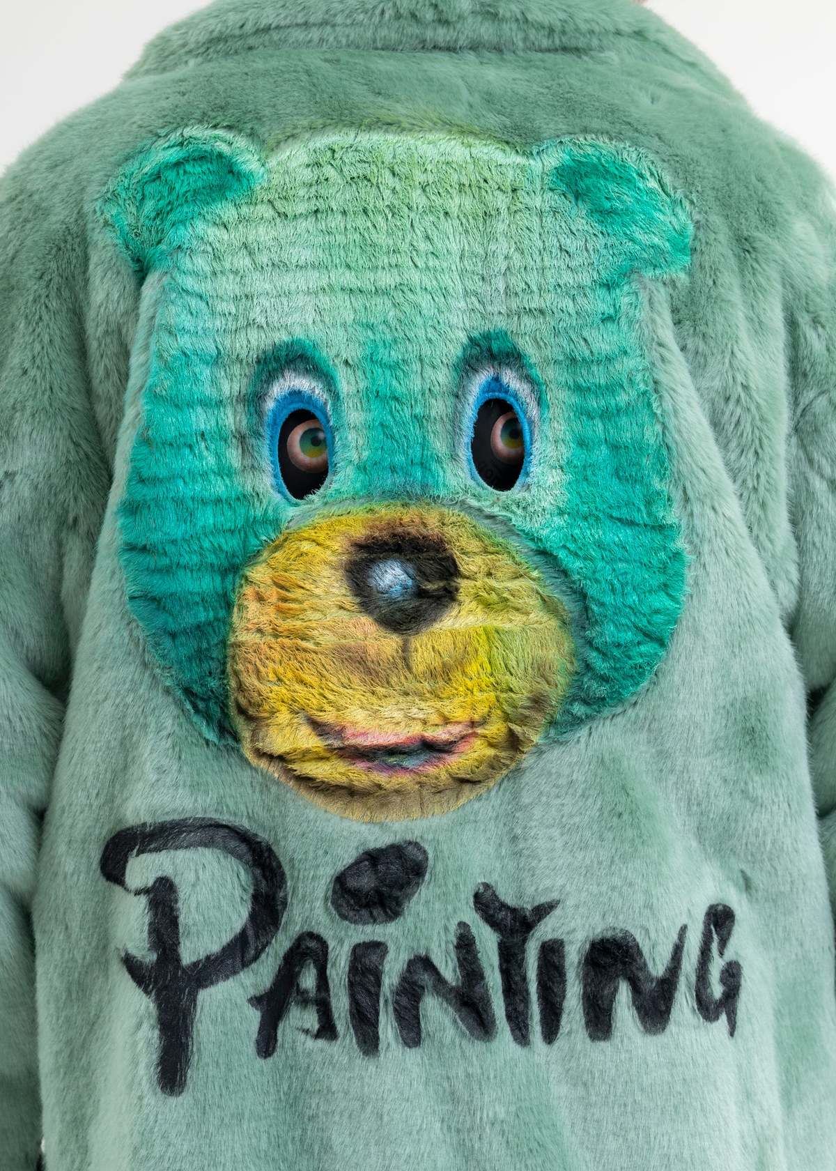 Doublet BLUE AND PAINTED FUR JACKET - BEAR | Garmentory