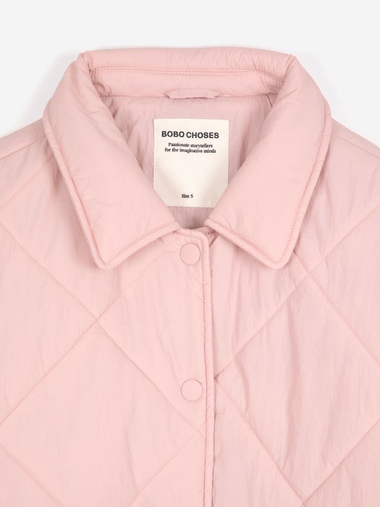Bobo Choses Quilted Puffa Jacket - Pink/Yellow | Garmentory