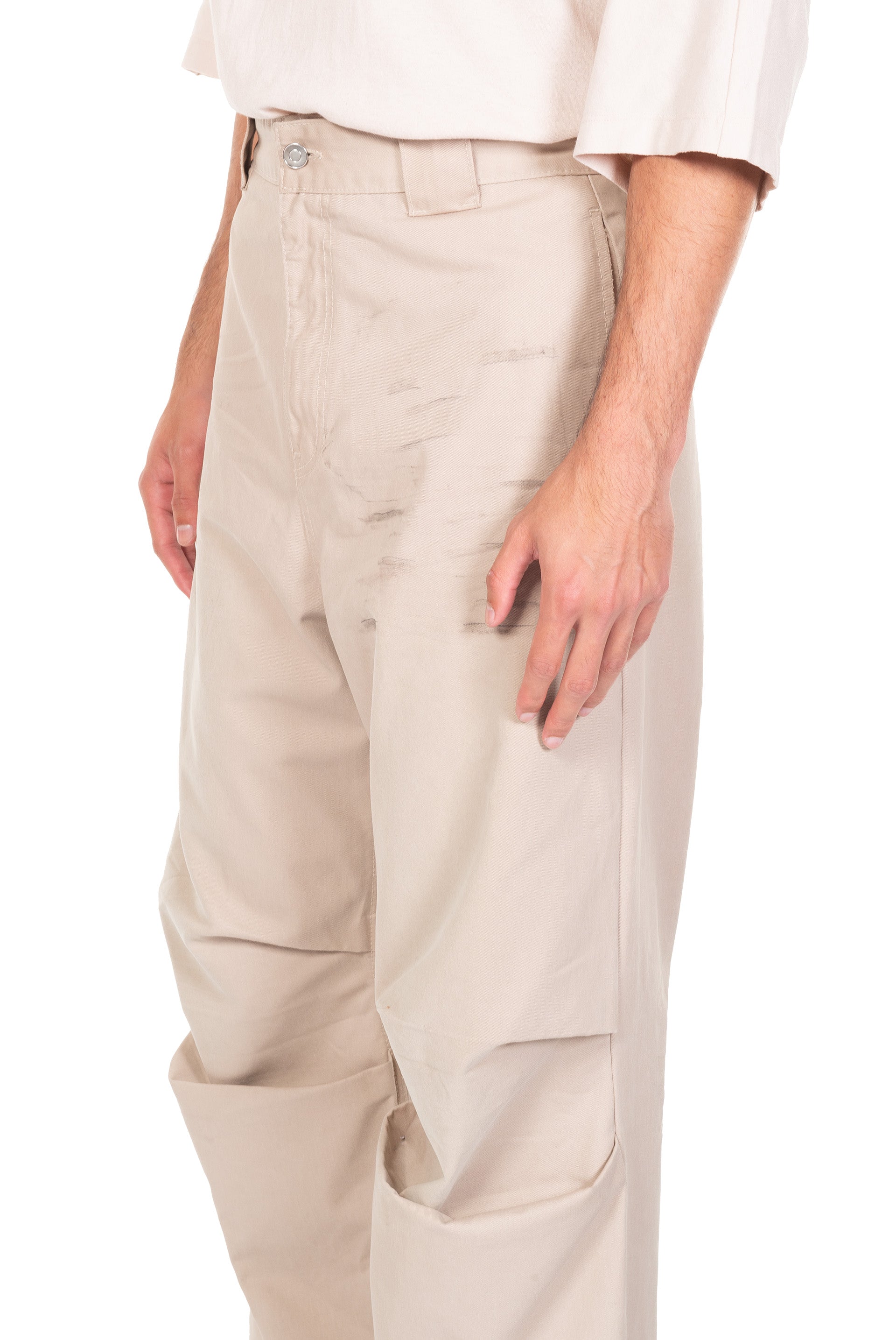 we11done Two Tuck Denim Pants - Beige | Garmentory
