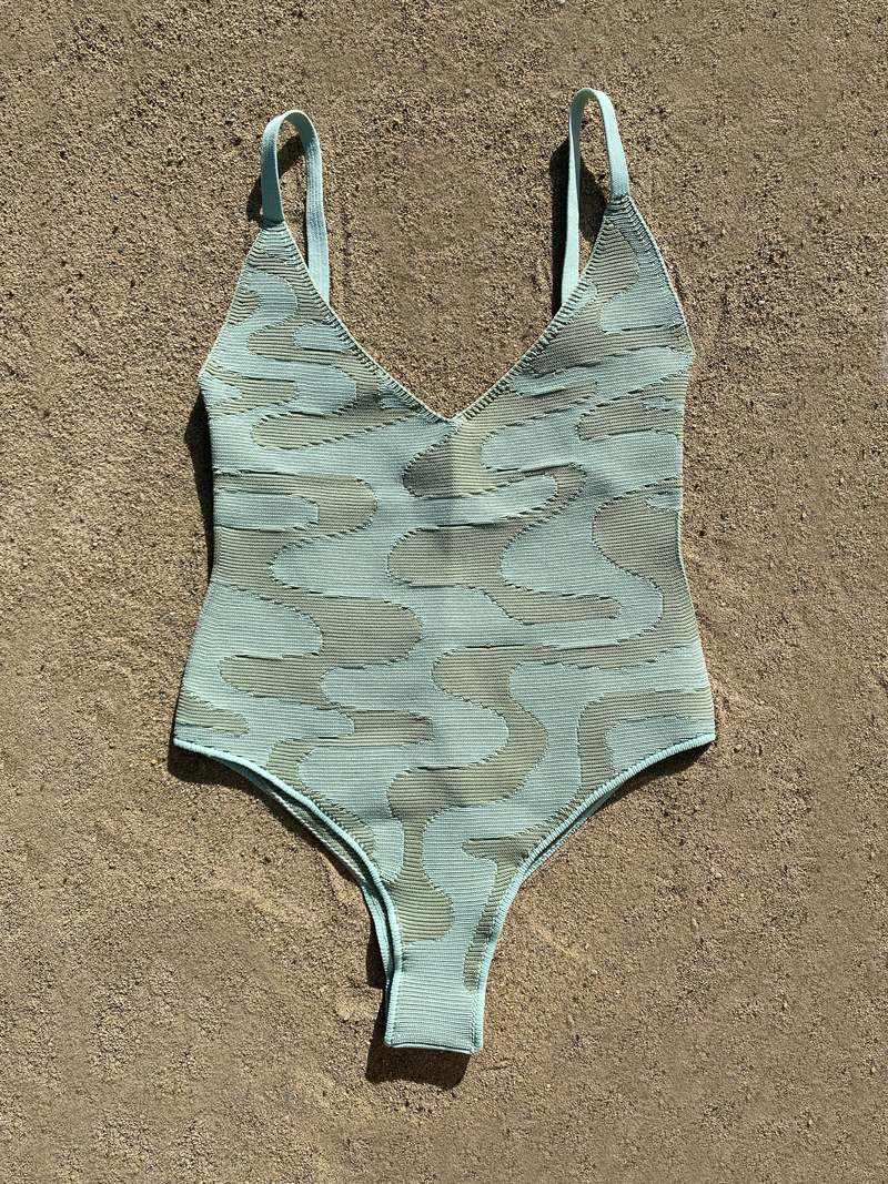 Fin and Ray Meri One Piece Swimsuit - Olive/Cucumber | Garmentory