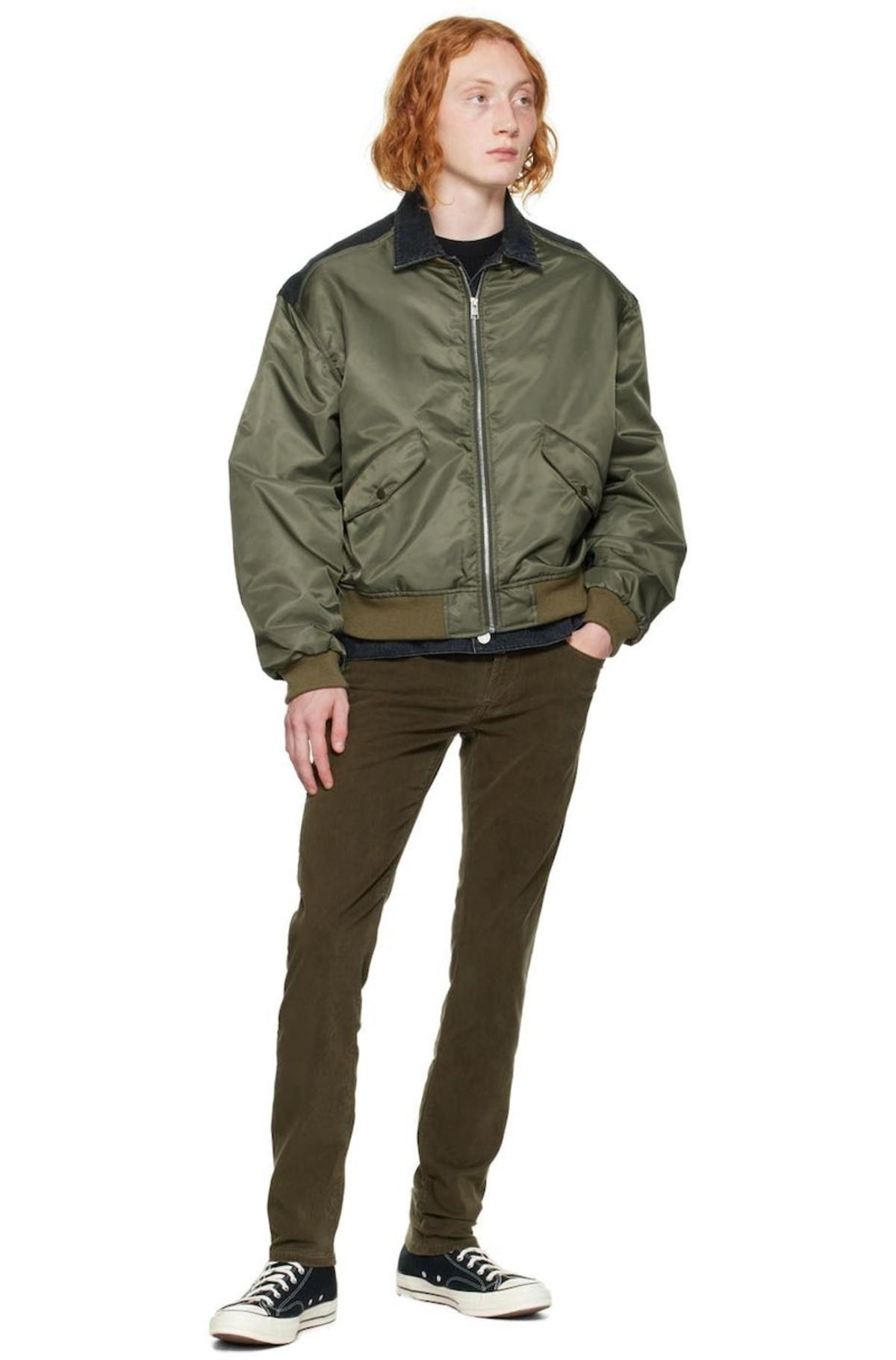 Frame Khaki L'Homme Slim Jeans - Military Green | Garmentory