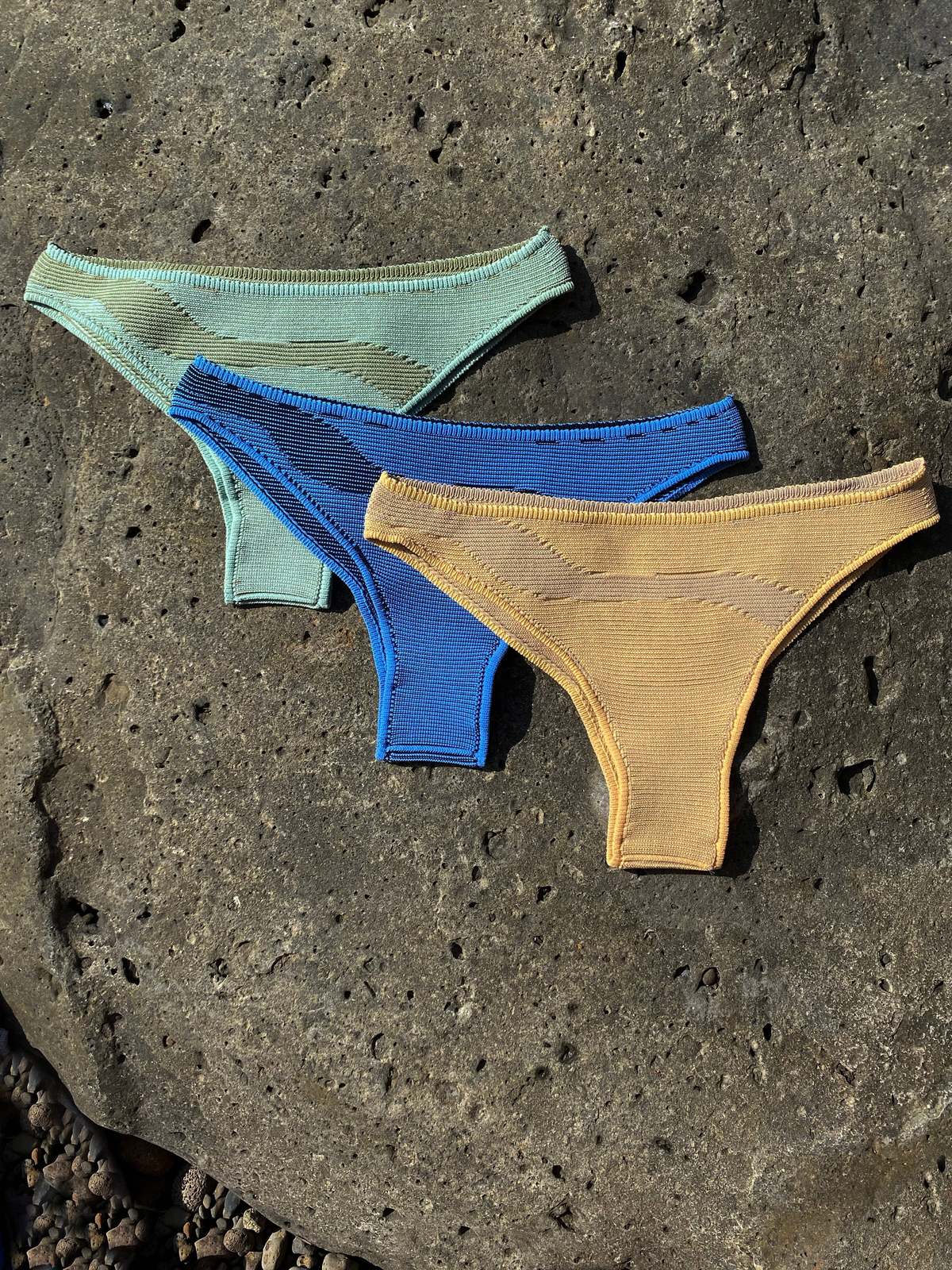 Fin and Ray Eldoris Bikini Bottom - Olive/Cucumber | Garmentory