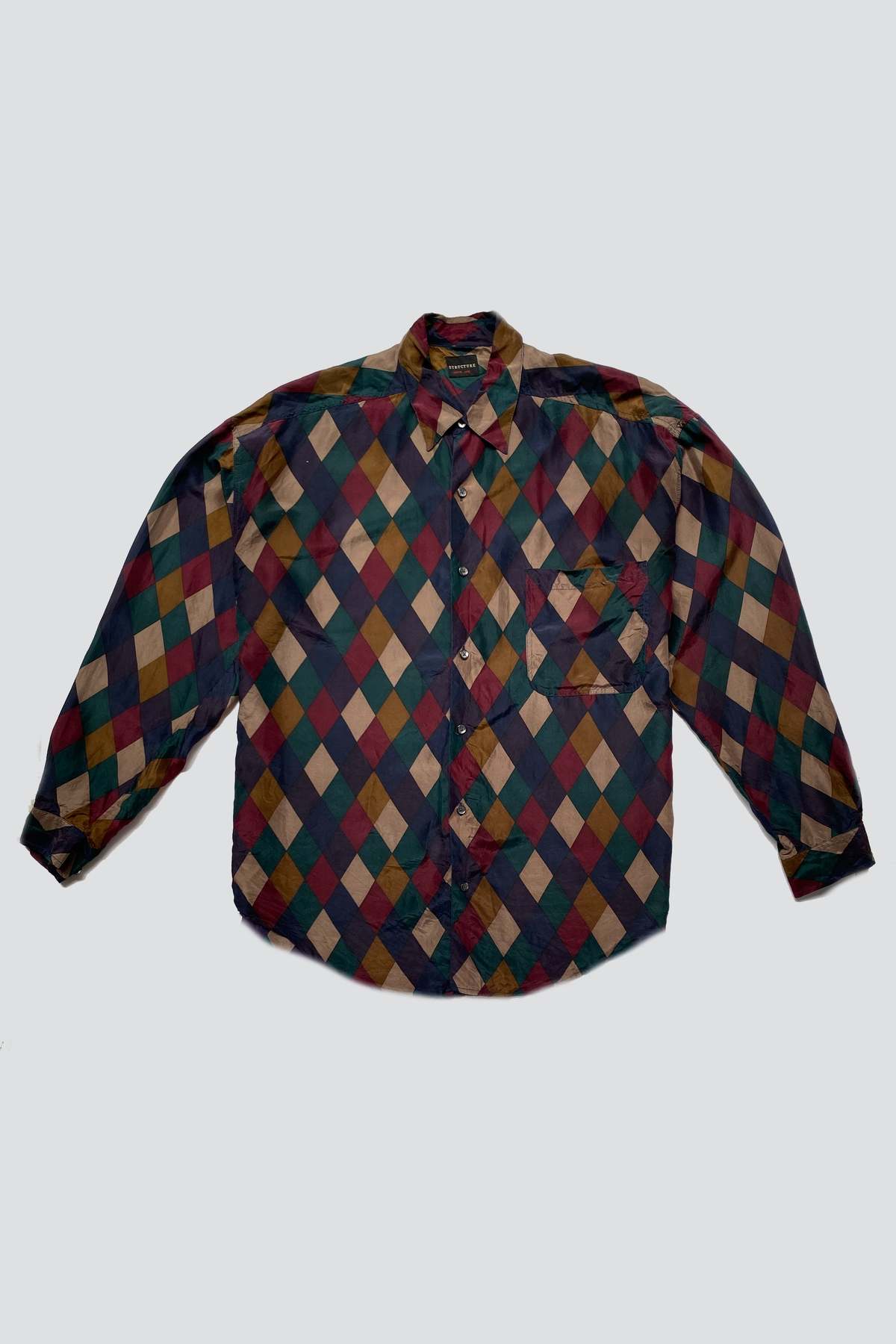 Silk Button Up - Diamond Print | Garmentory