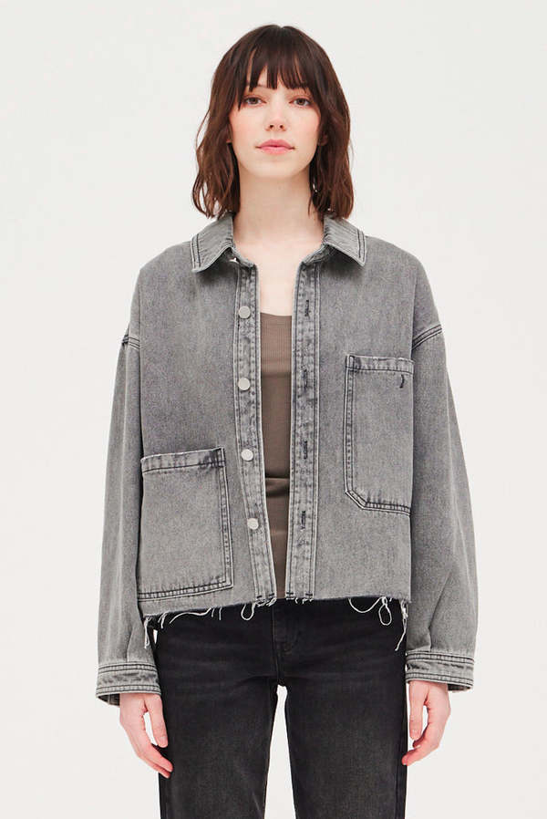 Grade And Gather Washed Denim Jacket | Garmentory