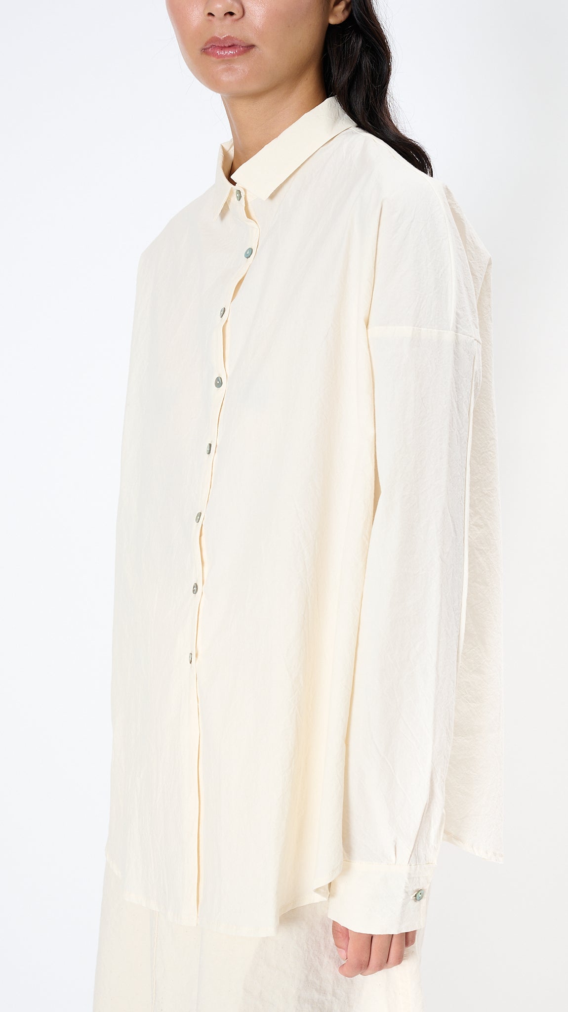 Album di Famiglia Wrinkled Collar Shirt - Natural | Garmentory
