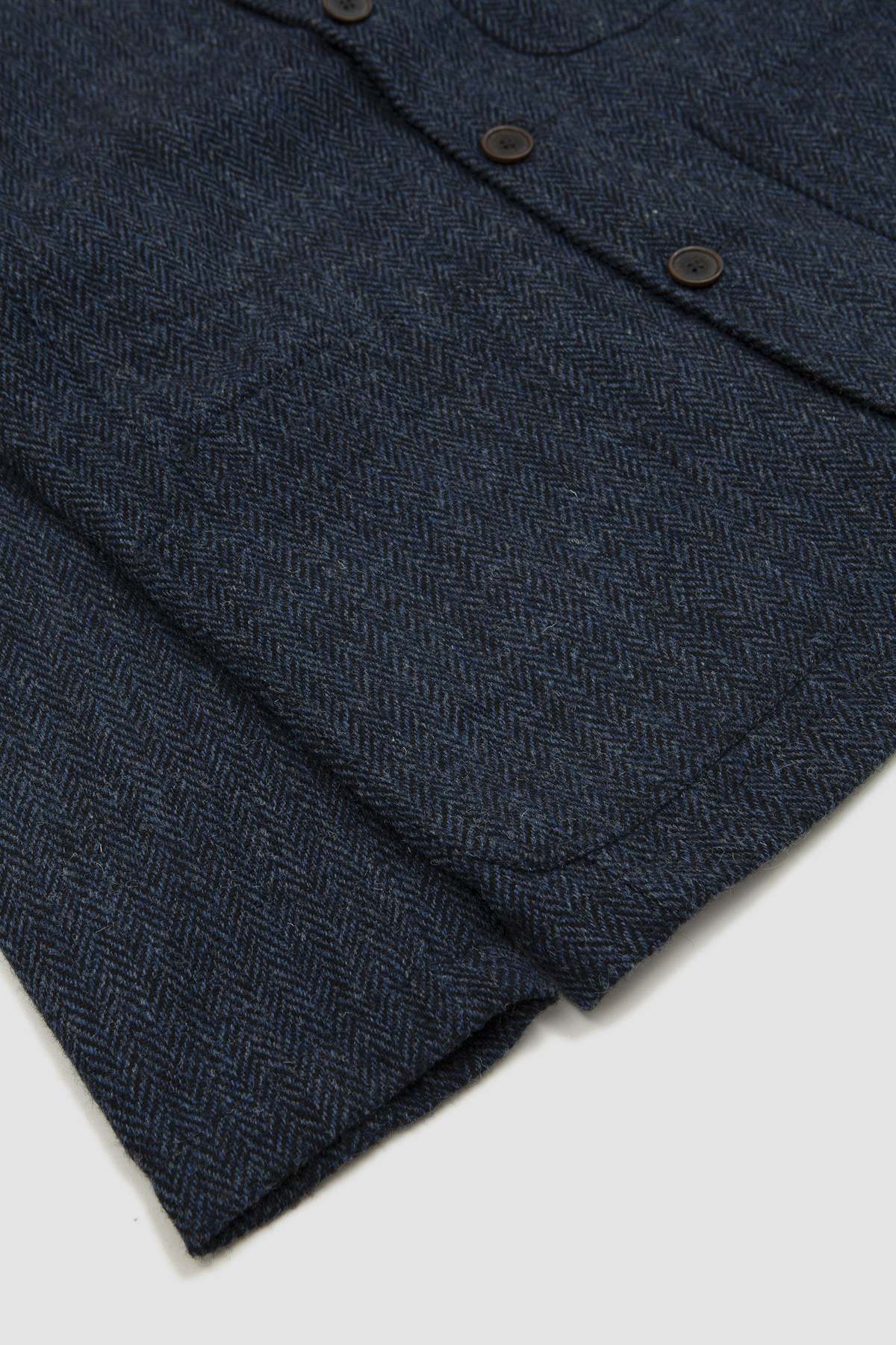 Universal Works Bakers Harris Tweed Jacket - Navy Herringbone | Garmentory