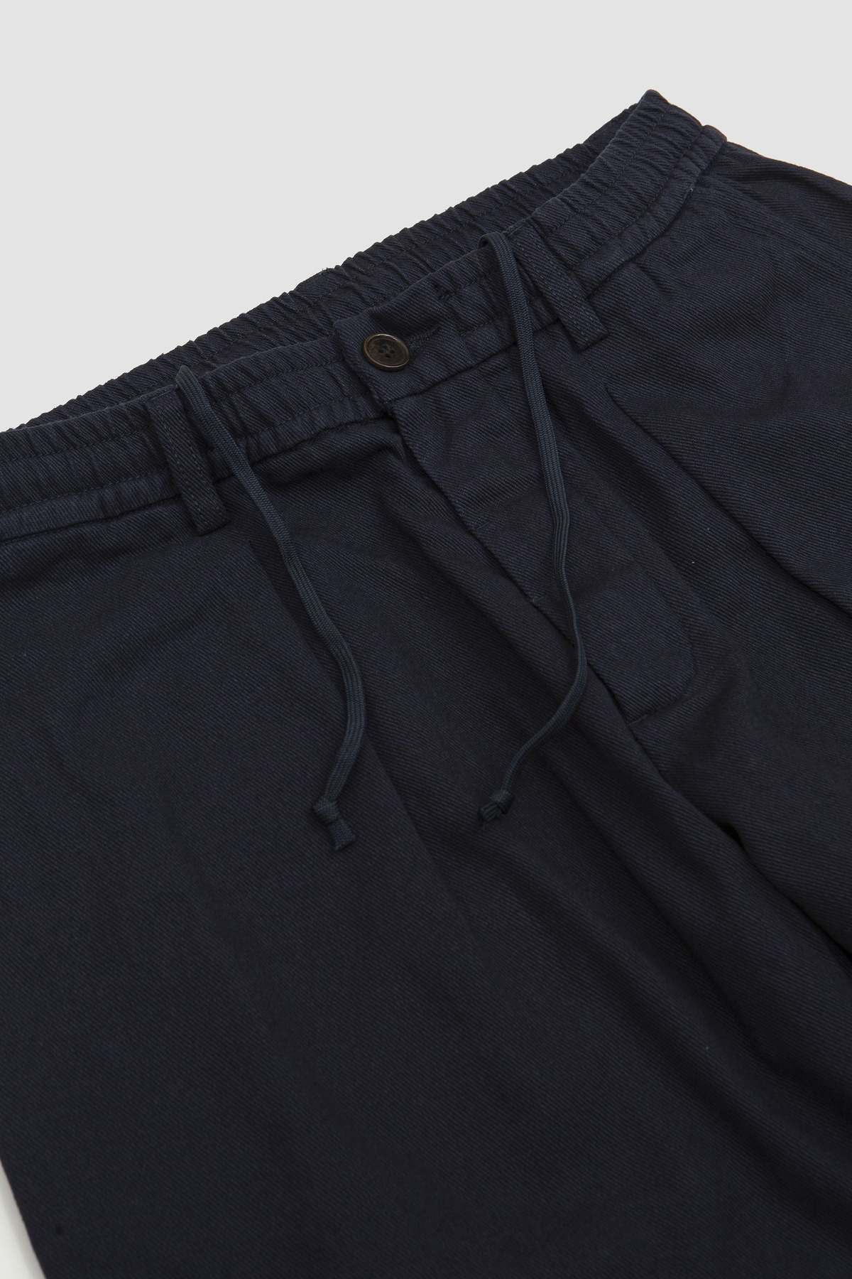 Universal Works Pleated Track Winter Twill Pant - Navy | Garmentory