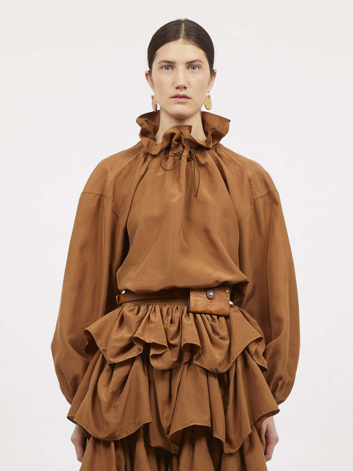 Ulla Johnson Kamara Blouse - Chocolate | Garmentory