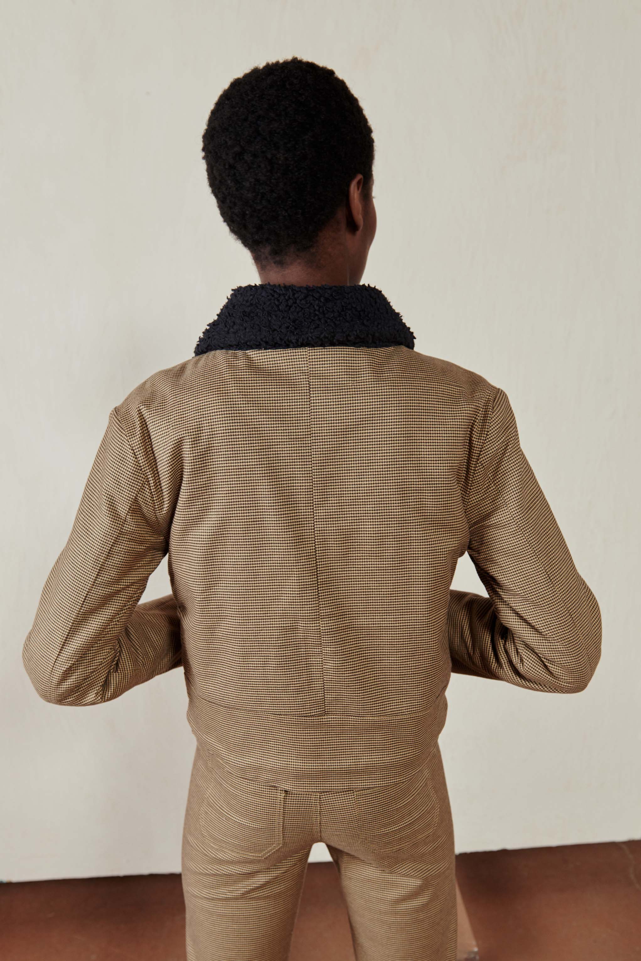Maria Stanley MILO JACKET - Tan/Dark Brown | Garmentory