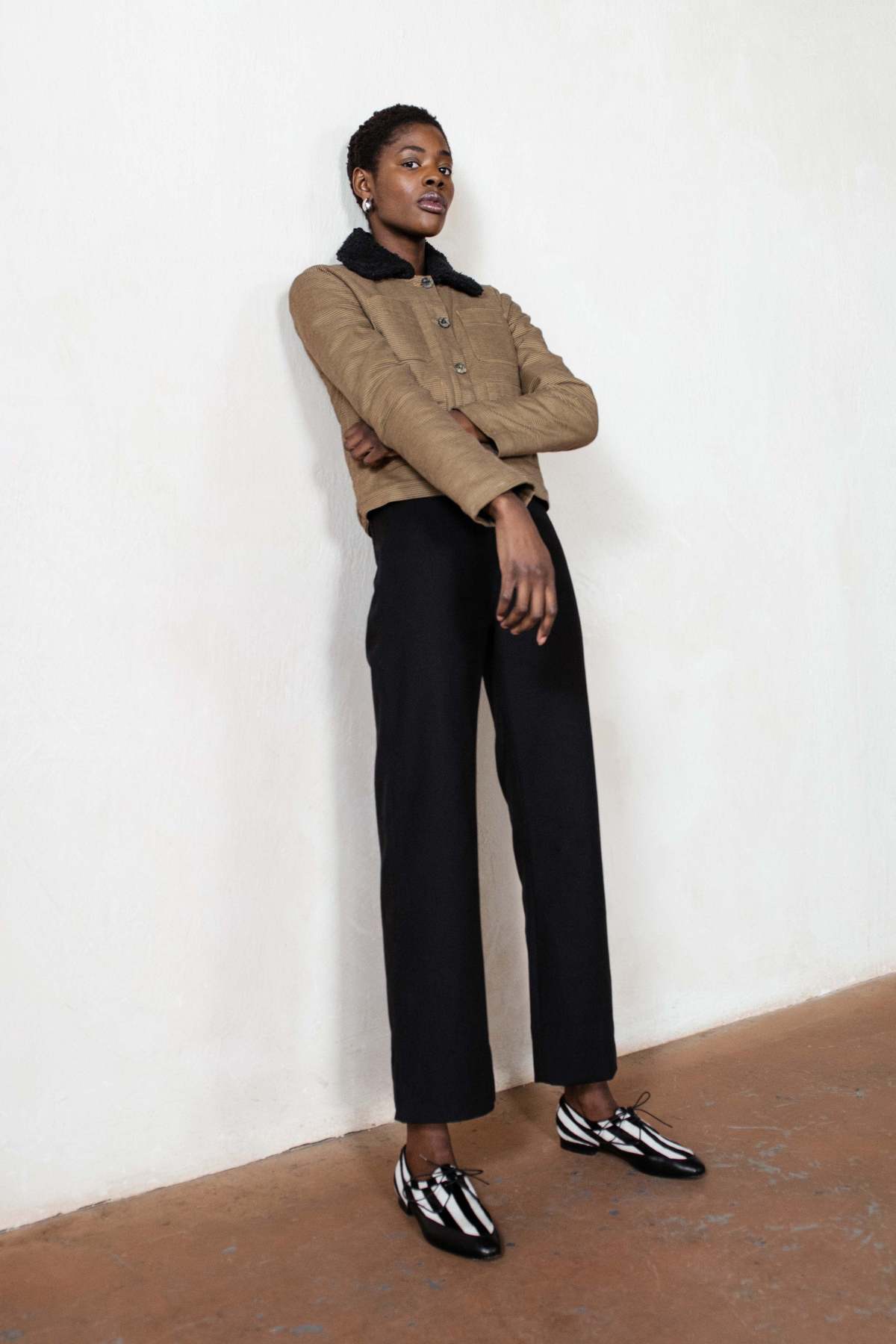 Maria Stanley MILO JACKET - Tan/Dark Brown | Garmentory