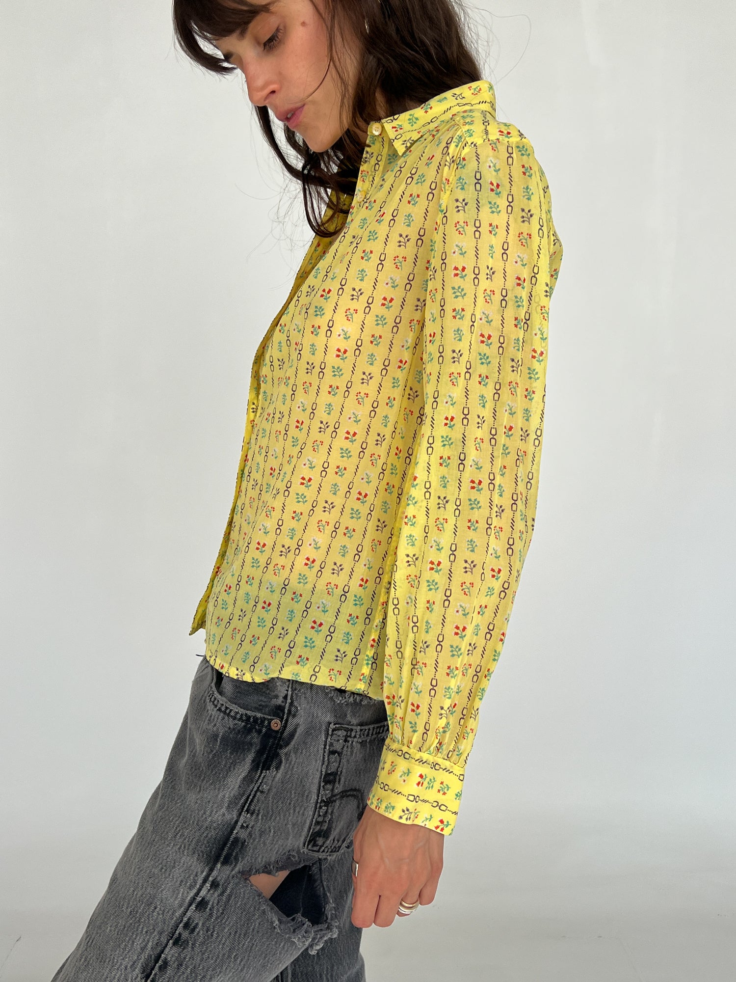 Celine Floral Chains Blouse | Garmentory