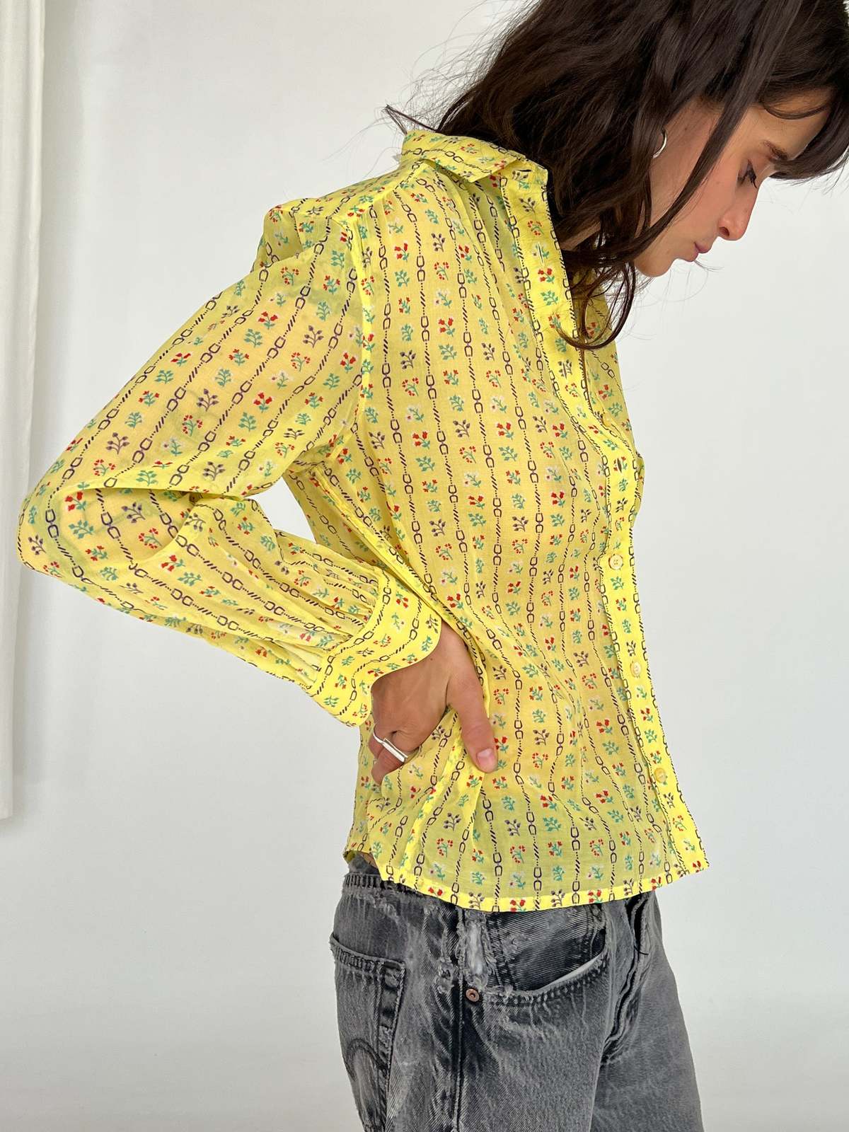 Celine Floral Chains Blouse | Garmentory