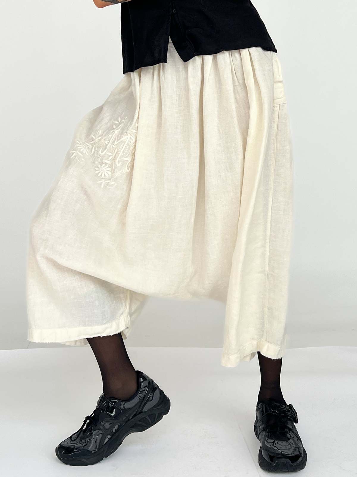 Magnolia Linen Bloomers - Pearl Cream | Garmentory