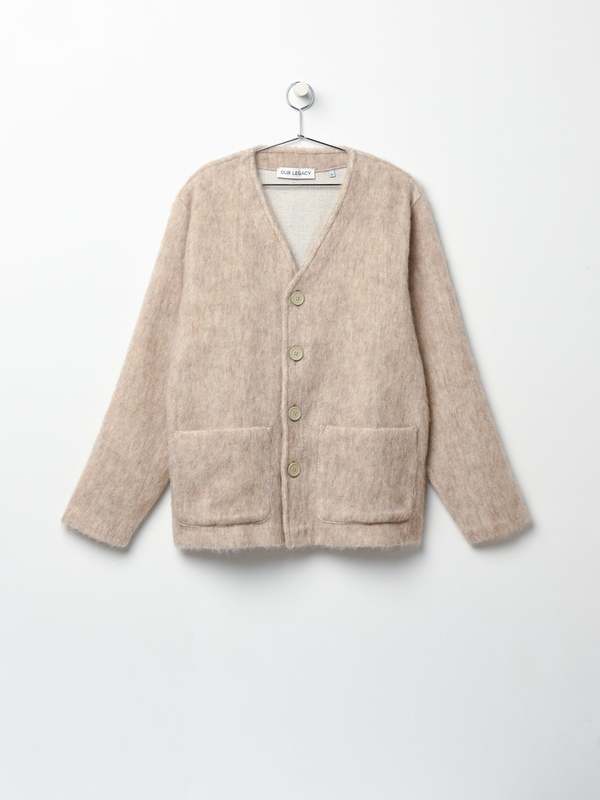 Our Legacy CARDIGAN - ANTIQUE WHITE MOHAIR | Garmentory