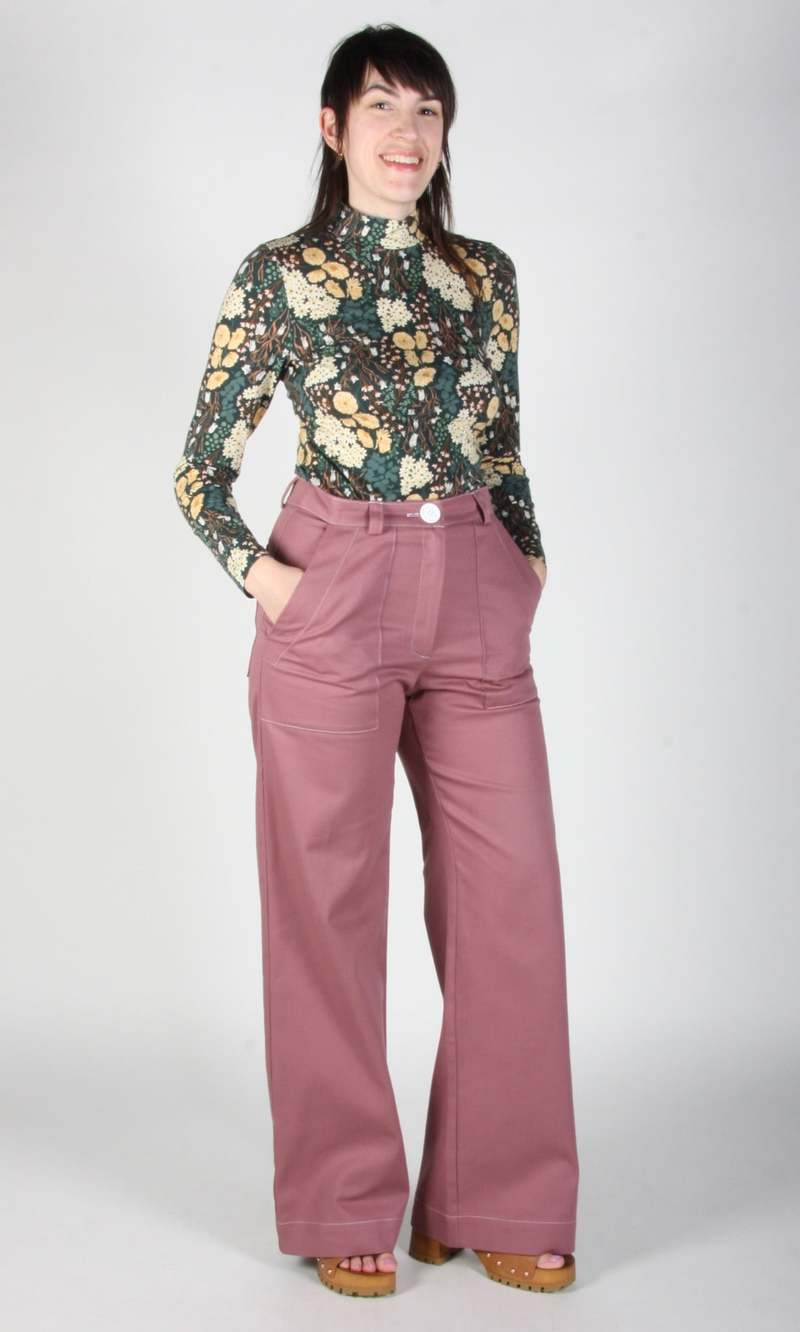 Birds of North America Bonxie Pant - Nightfall Rose | Garmentory