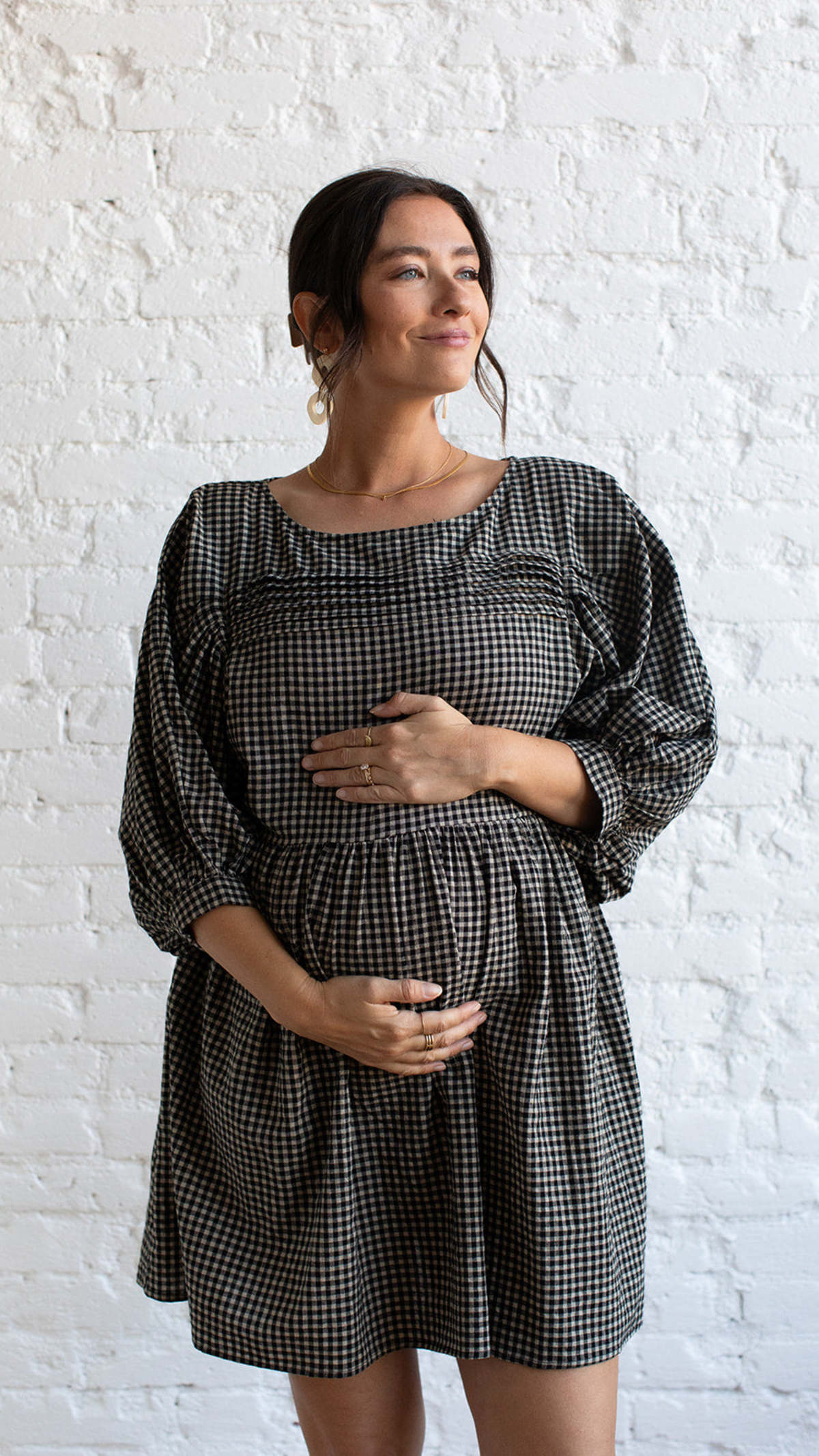 By Together Pippa Baby Doll Dress - Taupe/Black | Garmentory