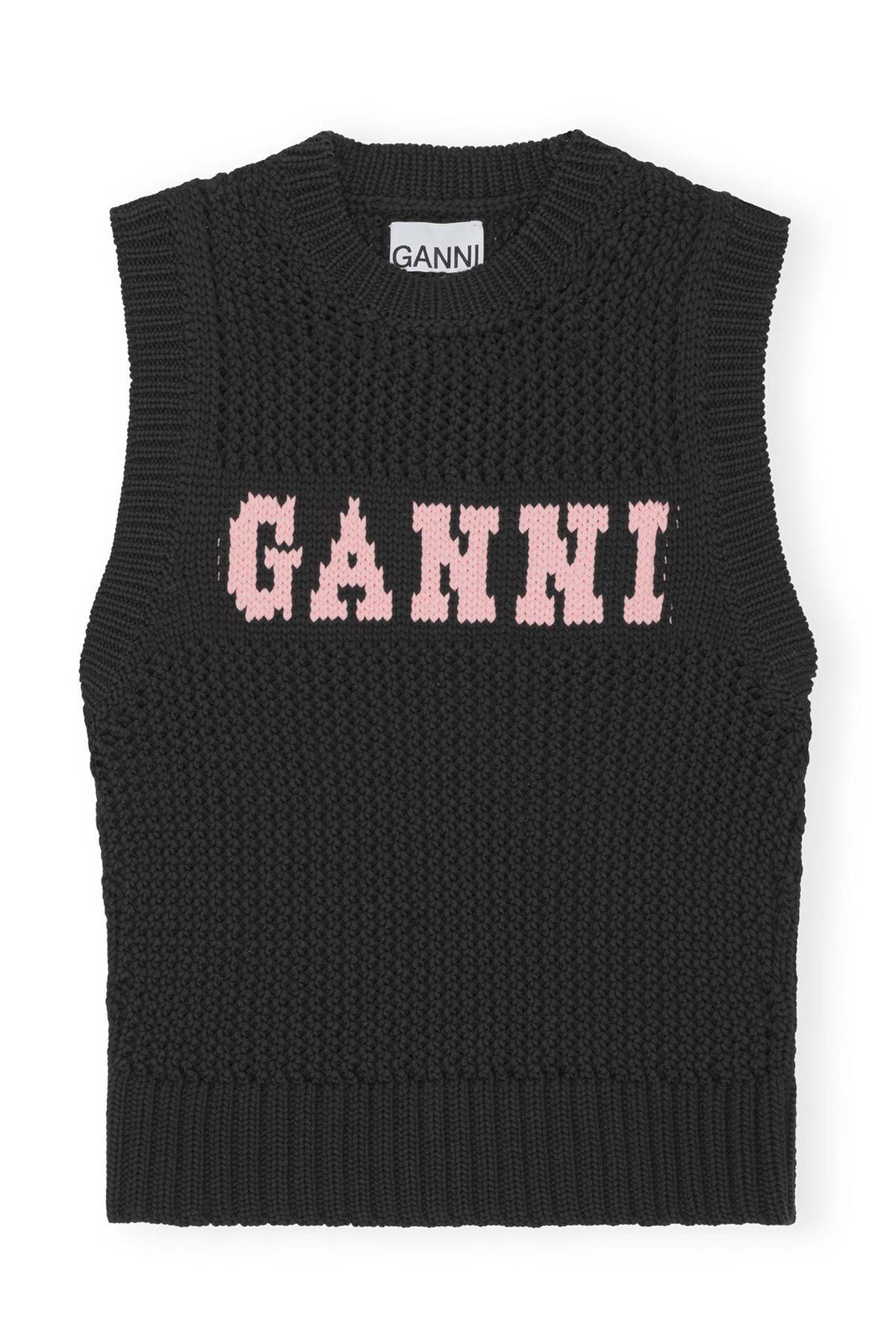 Ganni Cotton Rope Vest | Garmentory