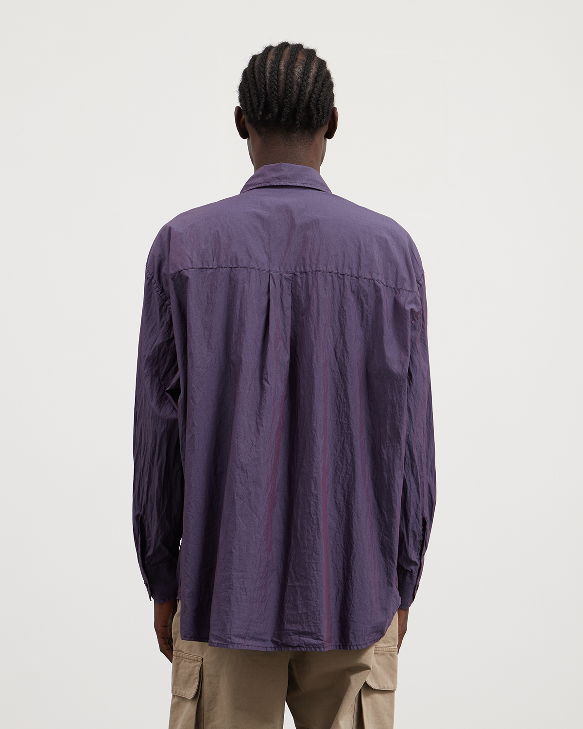 Our Legacy Borrowed Shirt - Blackcurrant Parachute Poplin | Garmentory