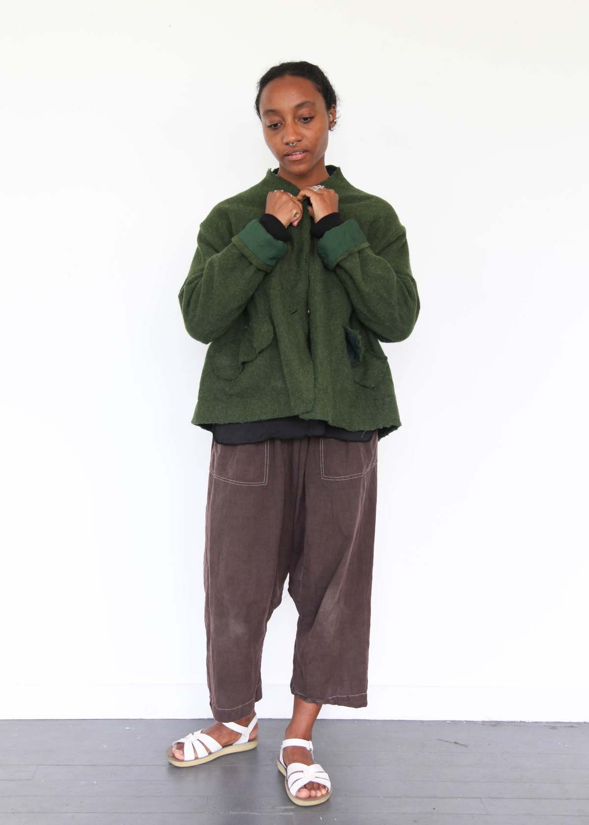 H+ Hannoh Wessel Vestina Harris Tweed Jacket - Green | Garmentory