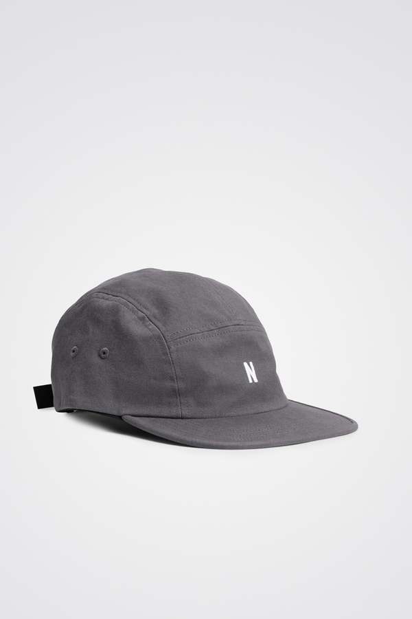 Norse Projects Twill 5 Panel Cap - Magnet Grey | Garmentory