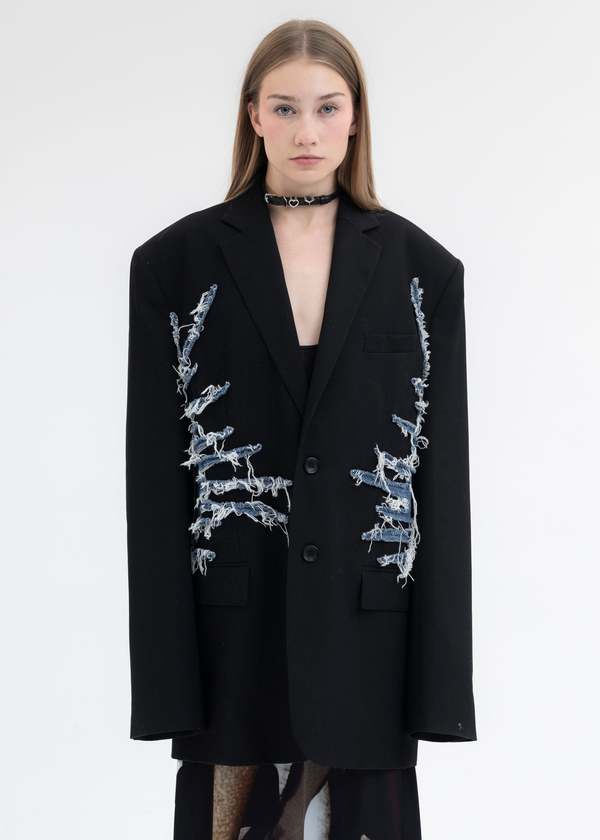 Y/project Whisker Blazer - Black | Garmentory