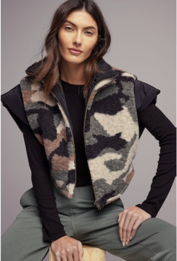 We Are Sundays Rhea Reversible Vest - Camo/Black | Garmentory