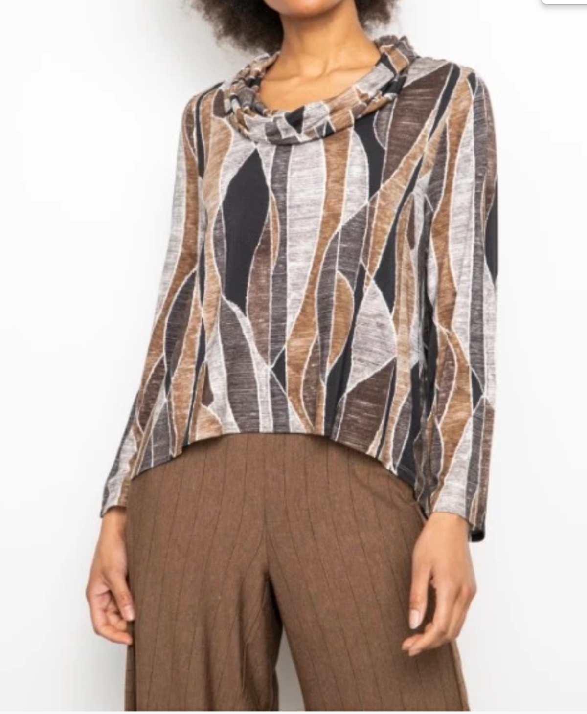 Liv Graphic Pattern Cowl Blouse - Multi | Garmentory