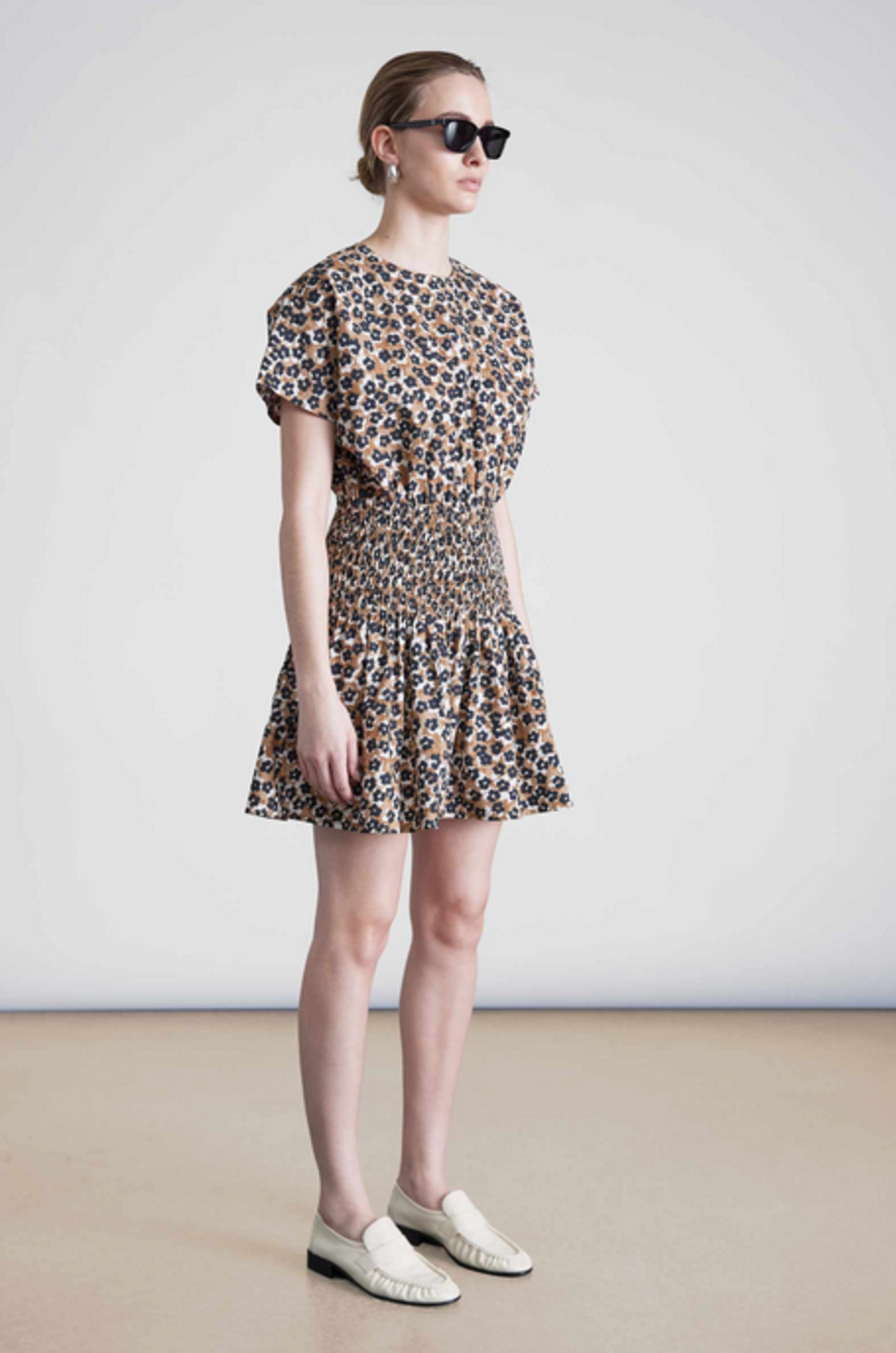 Apiece Apart Mana Mini Dress - Leopard Bouquet | Garmentory