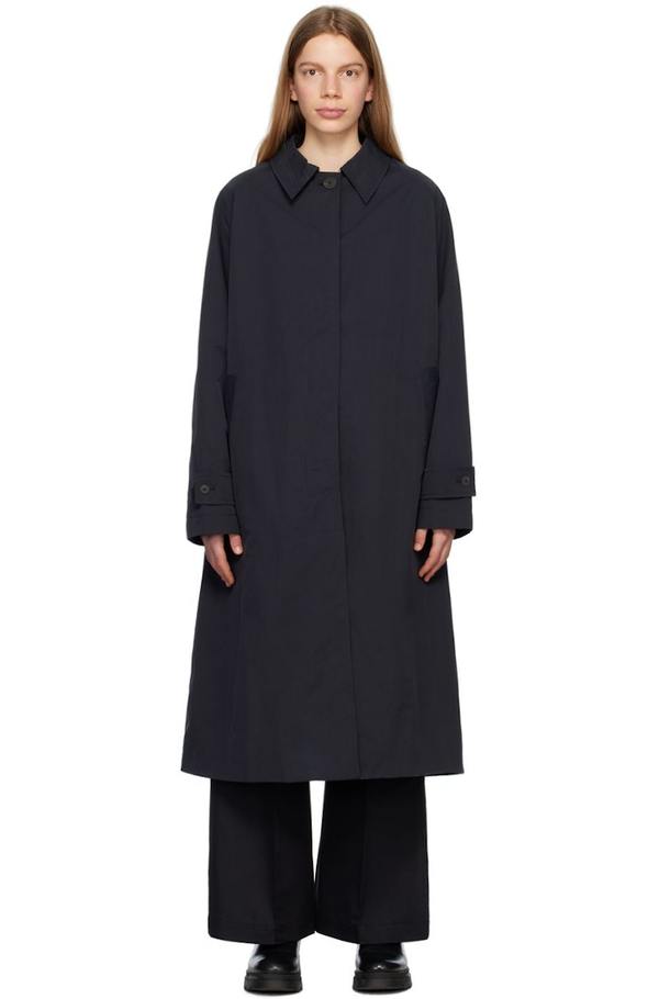 Studio Nicholson Holin Trench Coat - Navy | Garmentory