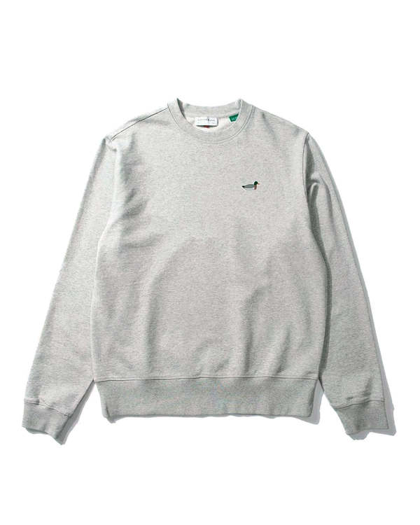 Edmmond Studios Sudadera Duck Patch Sweatshirt - Plain Grey Melange | Garmentory