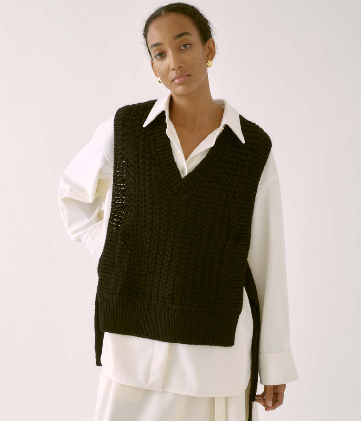 Sayaka Davis New York Knit Vest - Black | Garmentory