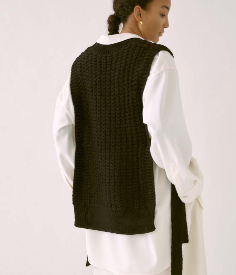 Sayaka Davis New York Knit Vest - Black | Garmentory