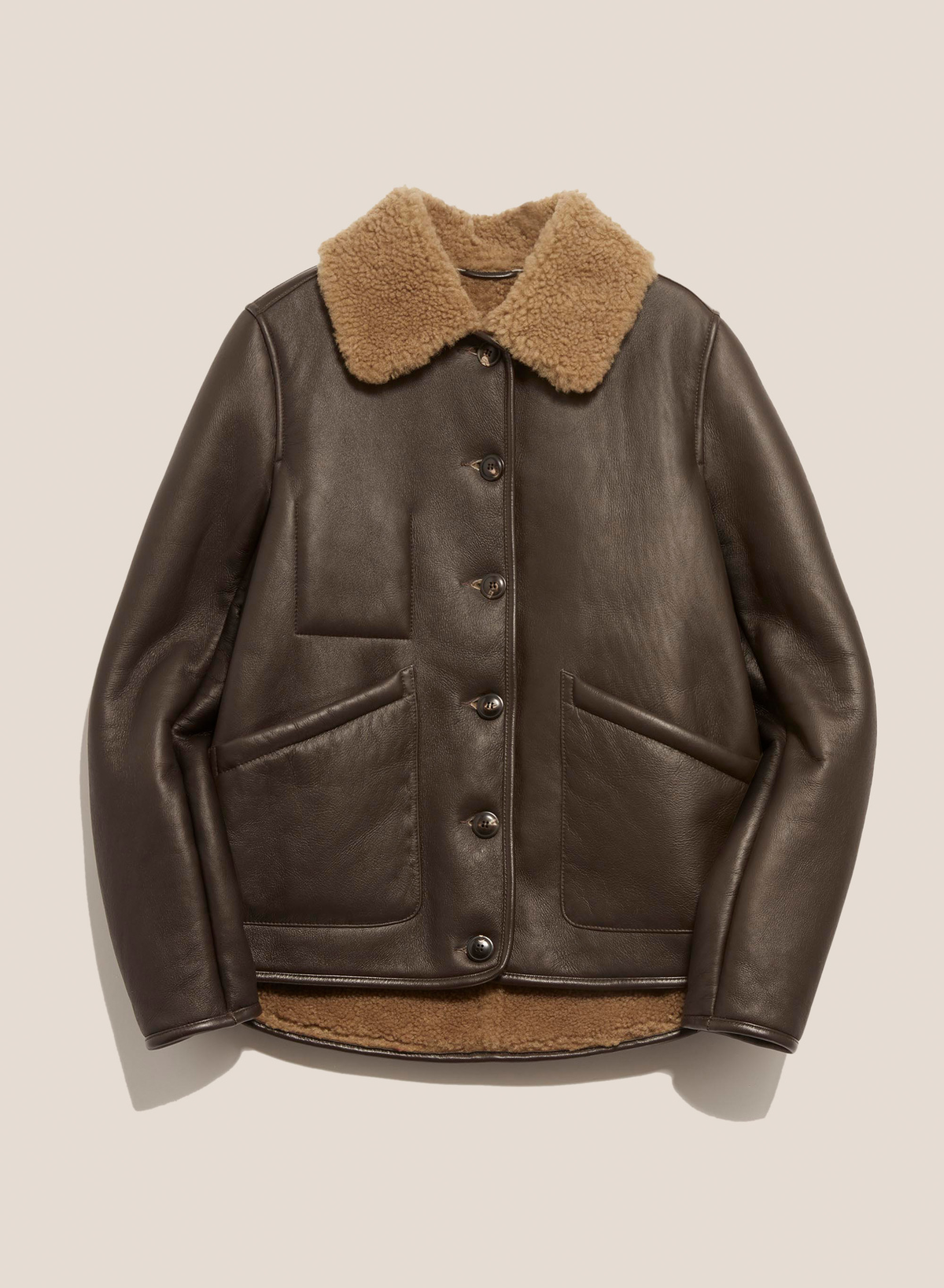 YMC Brainticket Mk2 Leather Jacket - Brown | Garmentory