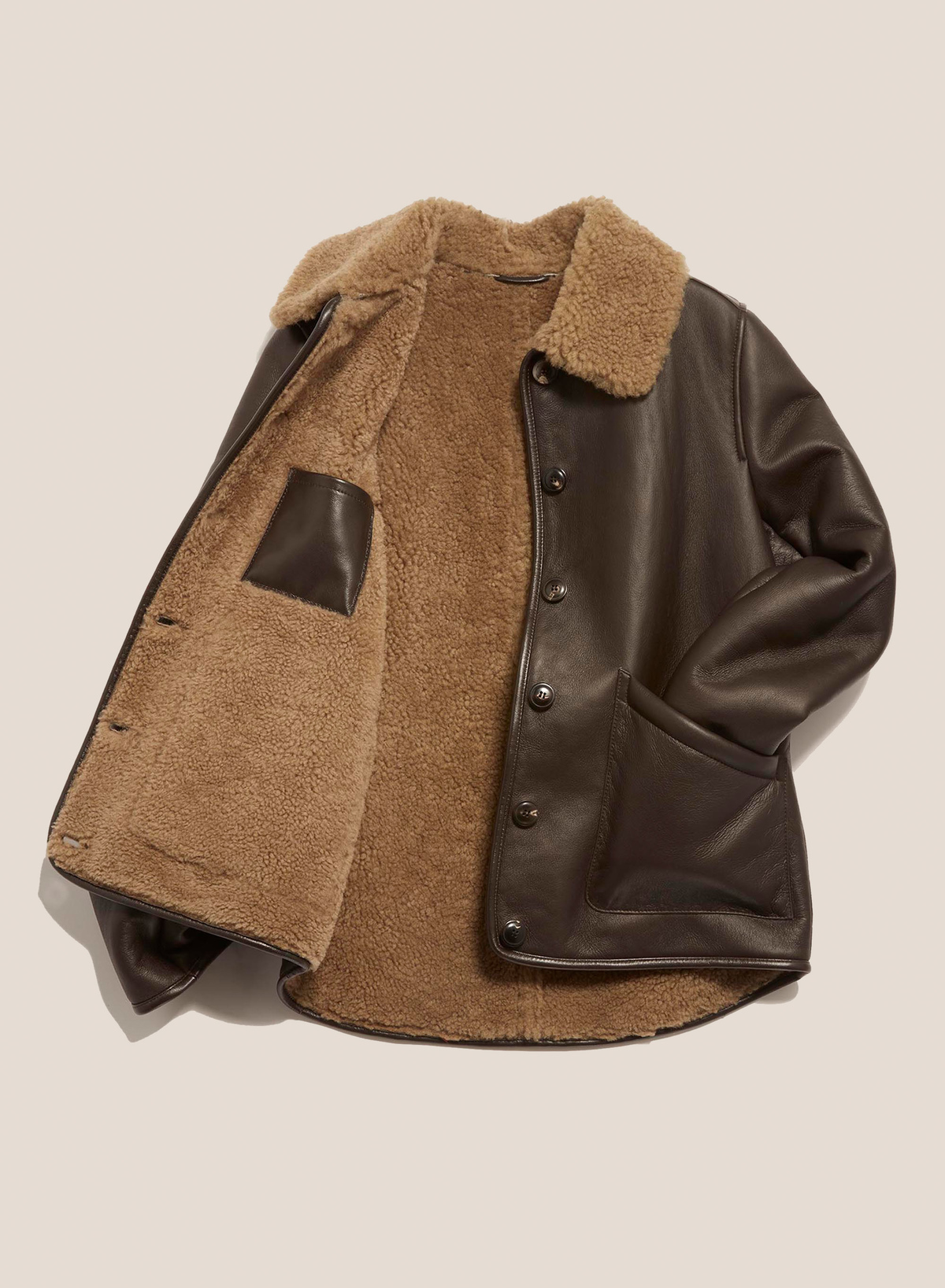 YMC Brainticket Mk2 Leather Jacket - Brown | Garmentory